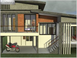 Modern Style One and a Half Storey House Plan | Pinoy ePlans