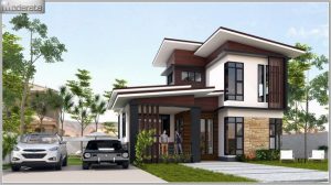 Modern Style Half House That You Can Transform into a Four Bedroom Home ...