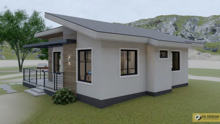 Elegant Contemporary House with a Shed Roof | Pinoy ePlans